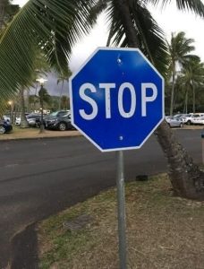 This is The Meaning Behind a Blue Stop Sign – Swifty States